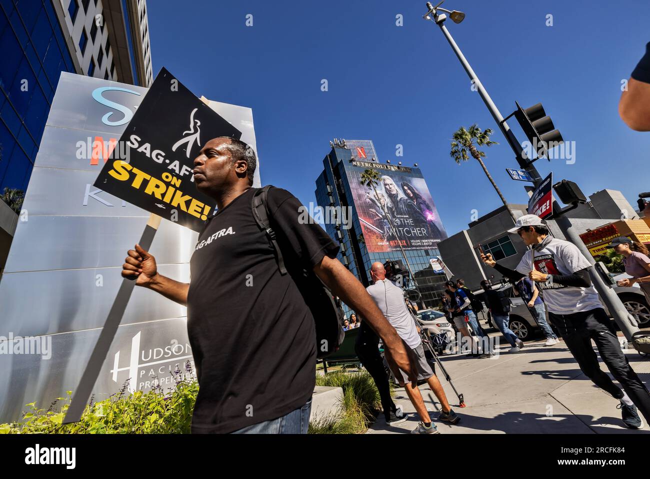 Hollywood, USA. 14th July, 2023. Day one of the SAG-AFTRA strike. SAG ...