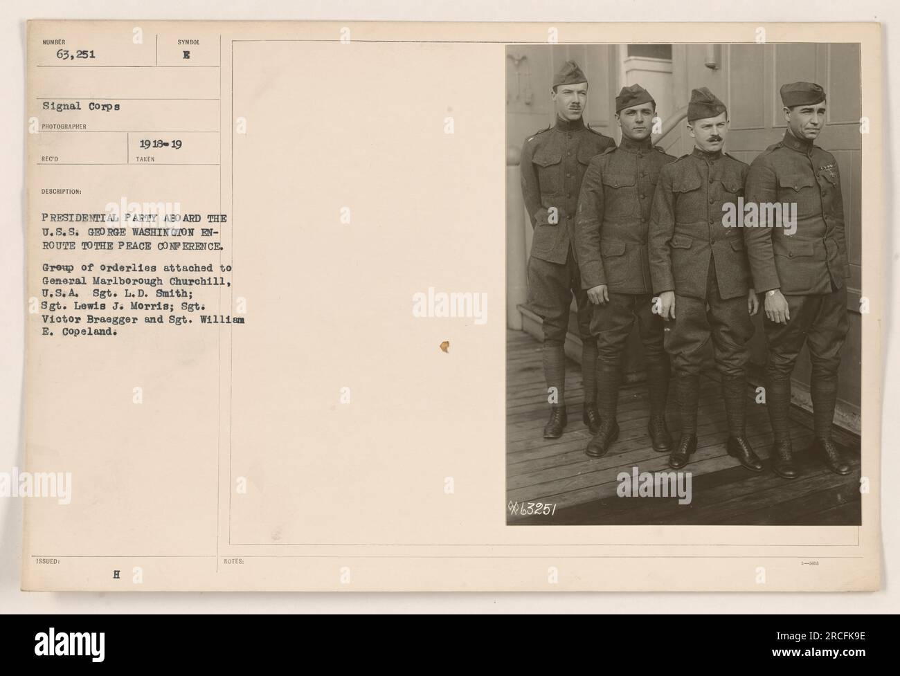 The image shows a group of orderlies attached to General Marlborough ...