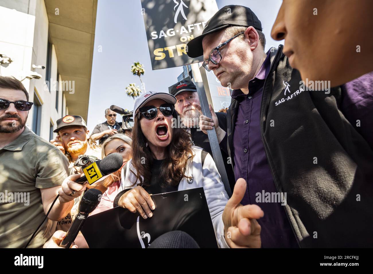 Hollywood, USA. 14th July, 2023. Day one of the SAG-AFTRA strike. SAG ...