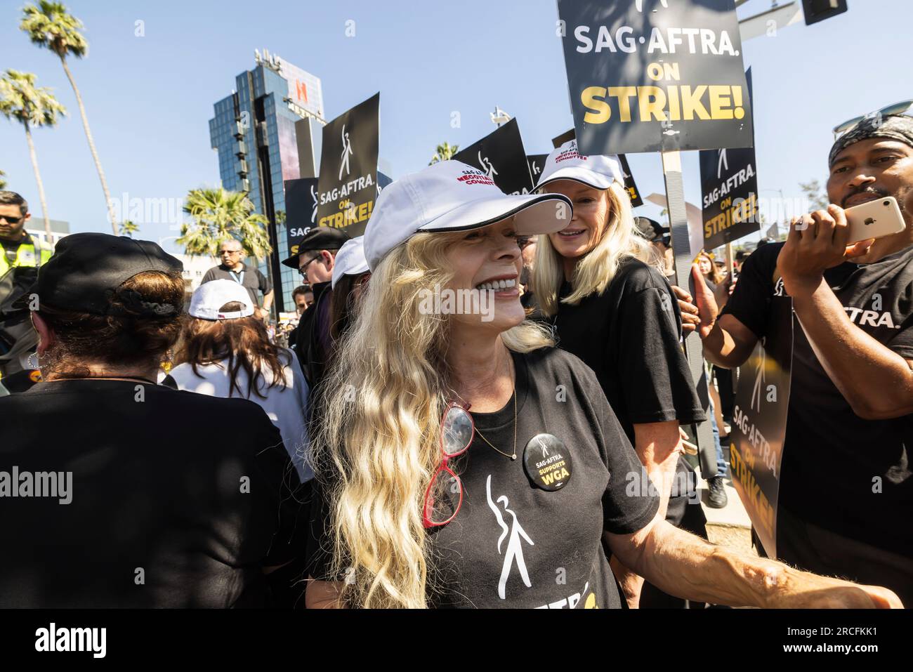 Hollywood, USA. 14th July, 2023. Day one of the SAG-AFTRA strike. SAG ...