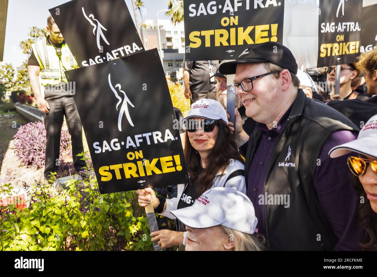 Hollywood, USA. 14th July, 2023. Day one of the SAG-AFTRA strike. SAG ...
