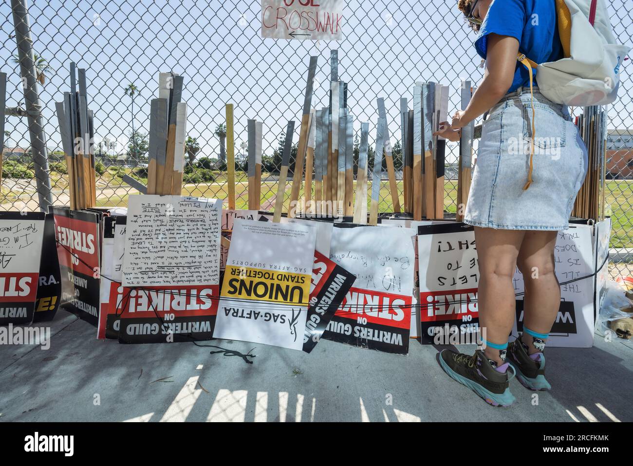 Hollywood, USA. 14th July, 2023. Day one of the SAG-AFTRA strike. SAG ...
