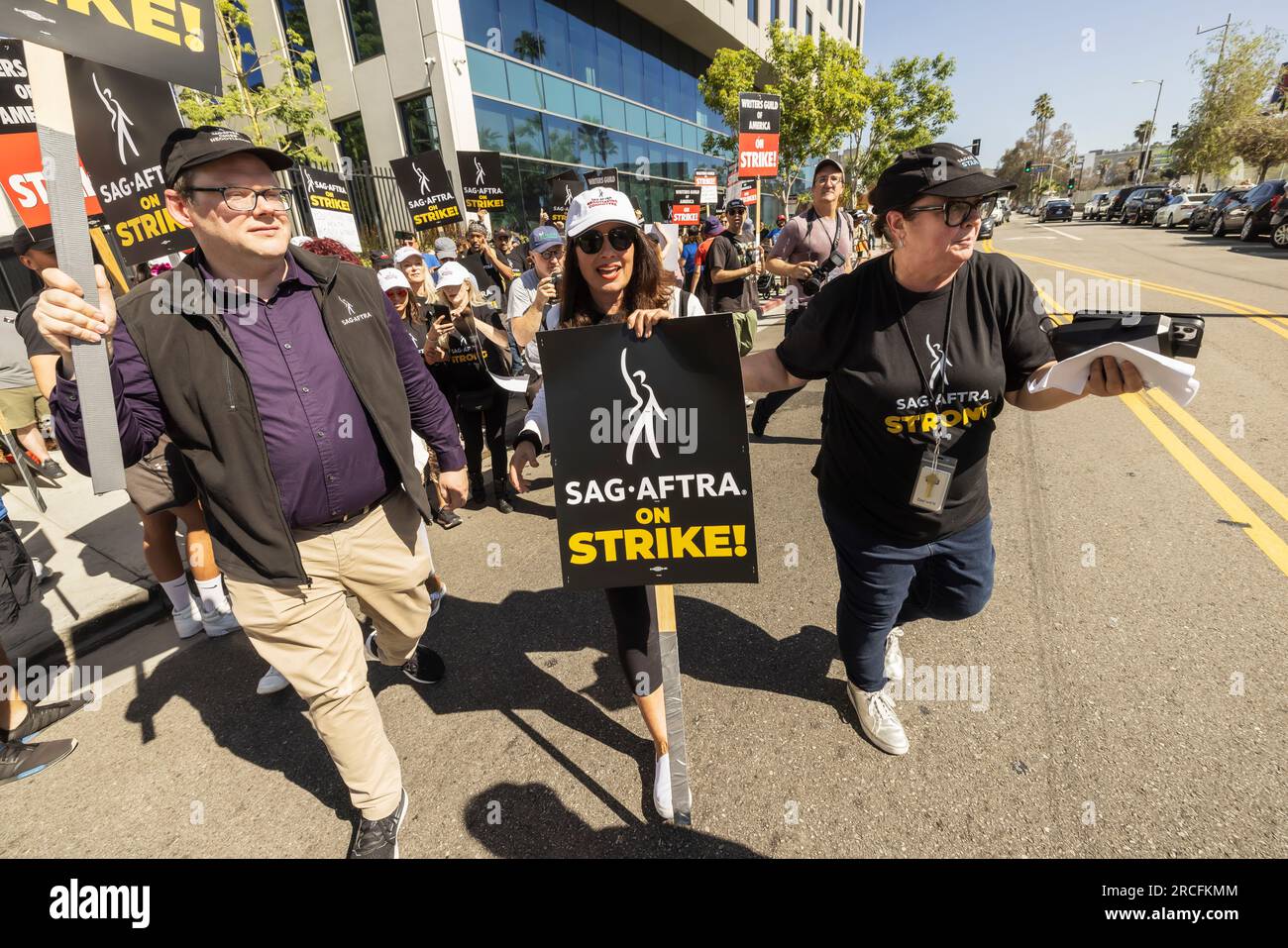 Hollywood, USA. 14th July, 2023. Day one of the SAG-AFTRA strike. SAG ...