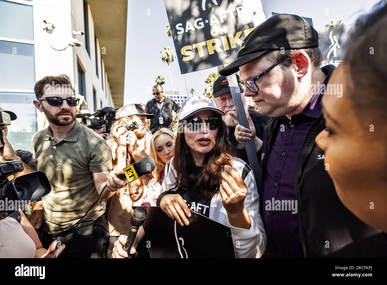 Hollywood, USA. 14th July, 2023. Day one of the SAG-AFTRA strike. SAG ...