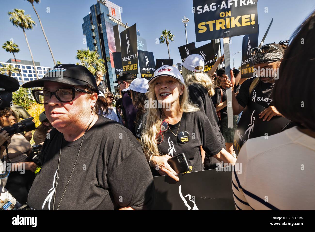 Hollywood, USA. 14th July, 2023. Day one of the SAG-AFTRA strike. SAG ...