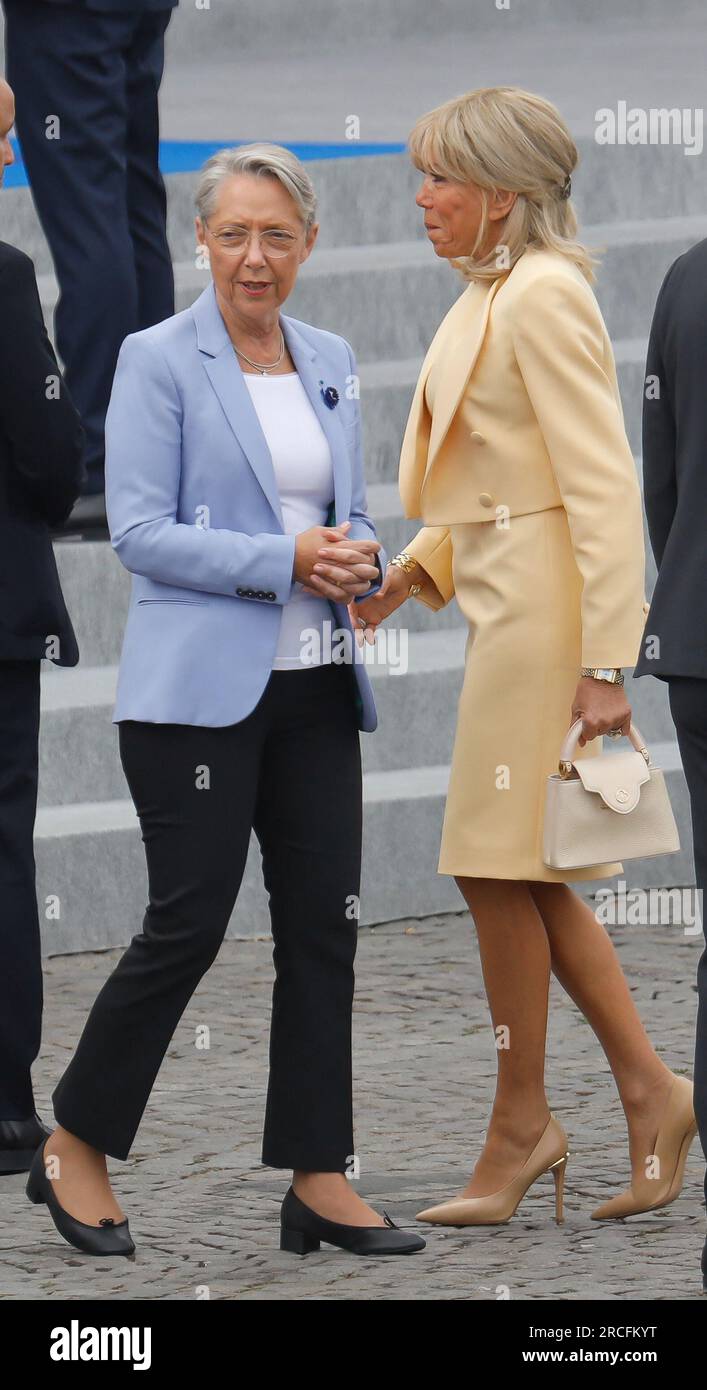 Paris, France. 14th July, 2023. French First Lady Brigitte Macron ...
