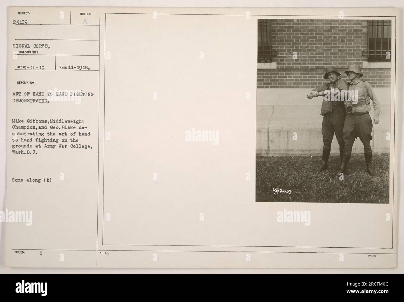 Professional Middleweight Champion, Mike Gibbons, and George Blake ...