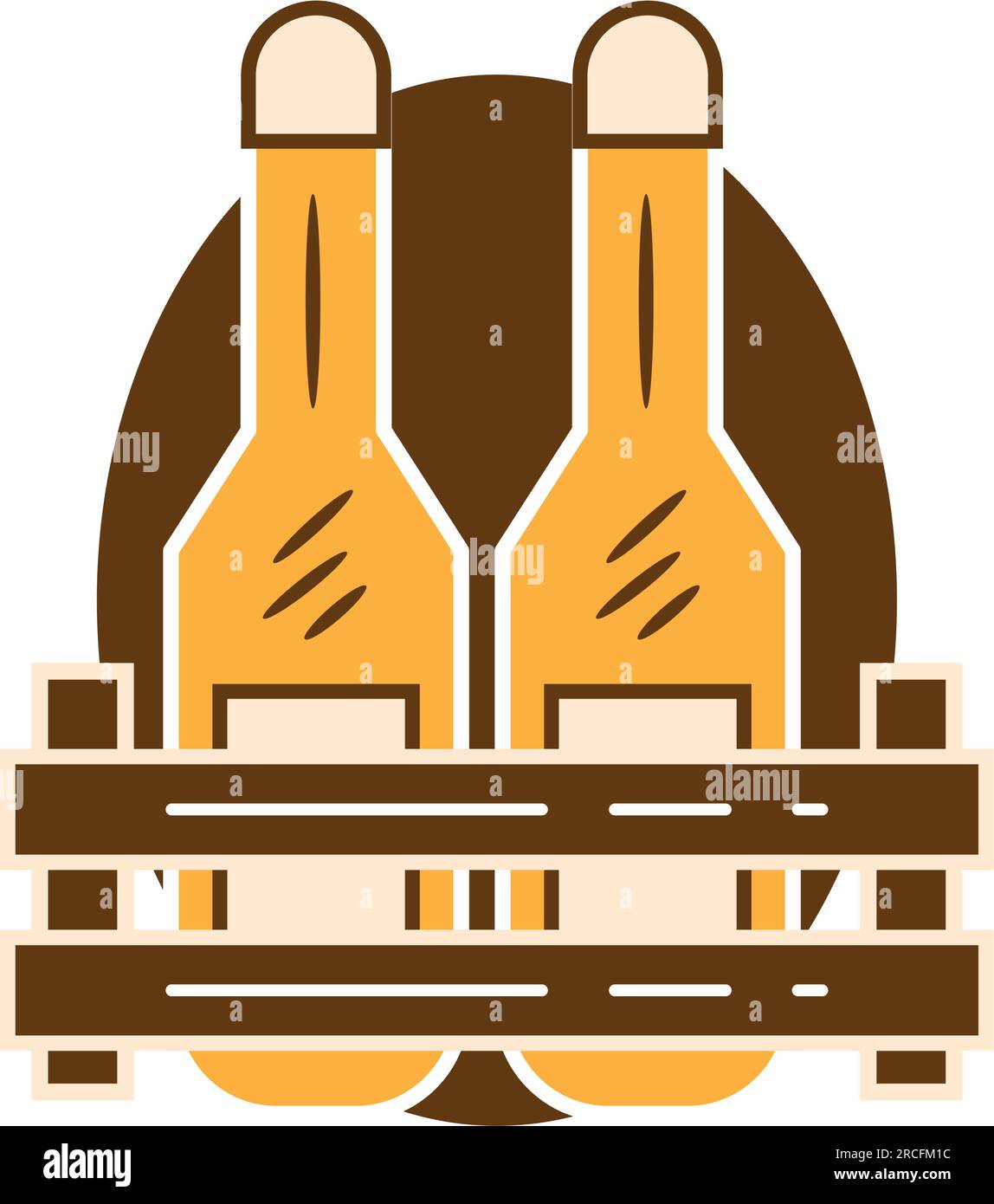 Pair of glass bottles Stock Vector Images - Alamy