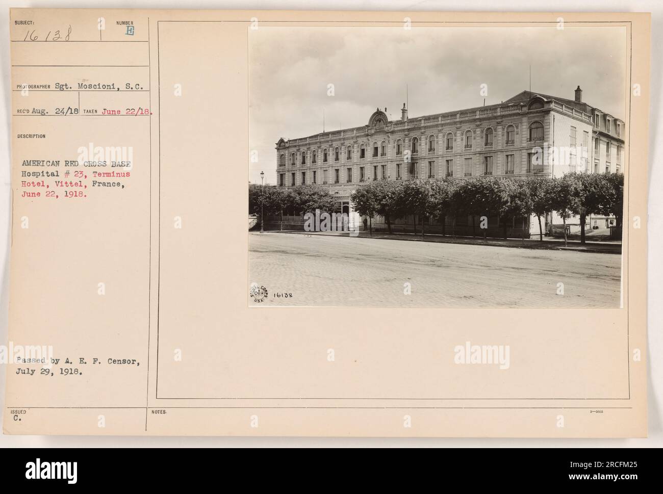 American Red Cross Base Hospital #23 at the Terminus Hotel in Vittel ...