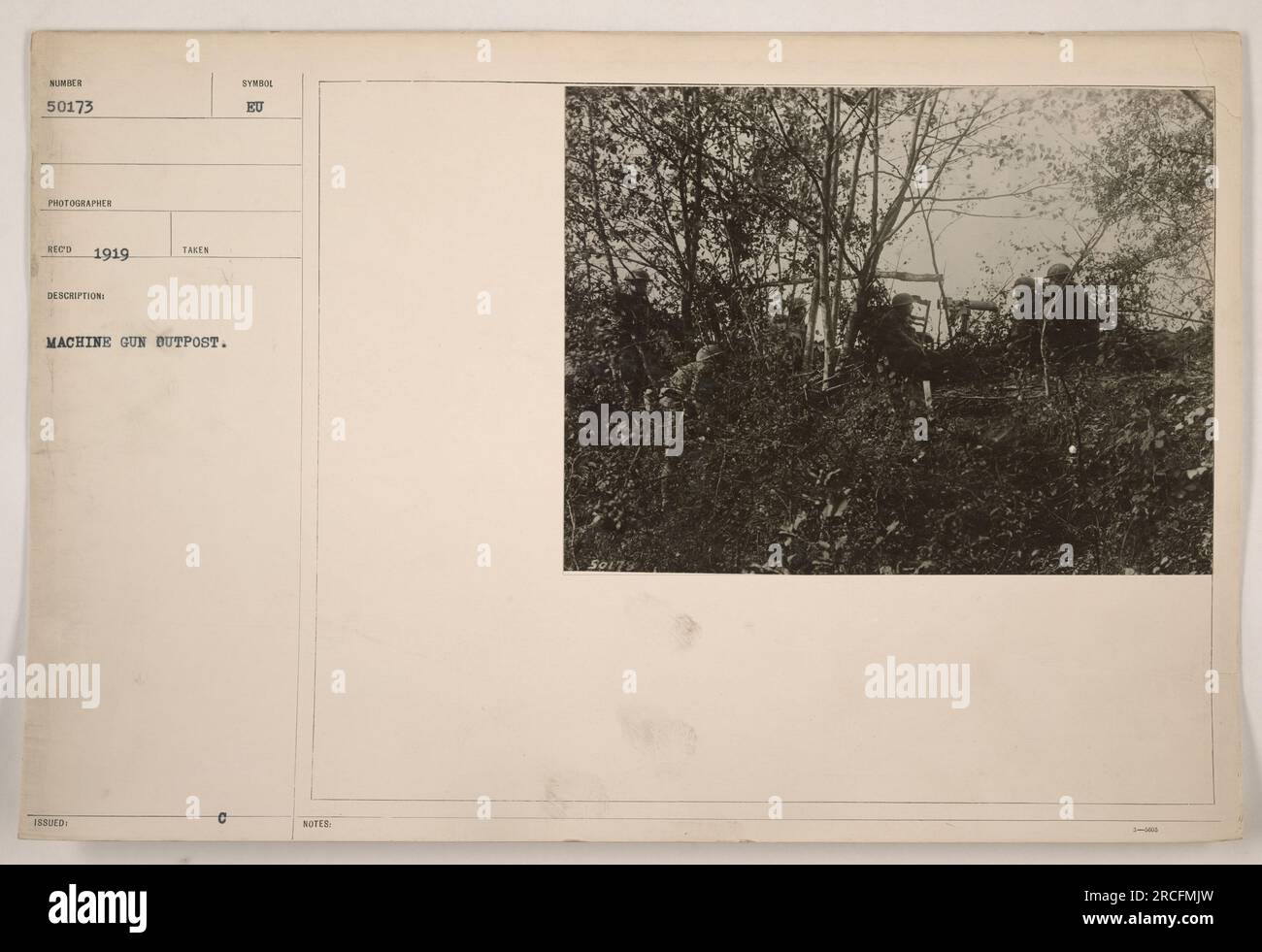 World war i american machine gun outpost hi-res stock photography and ...