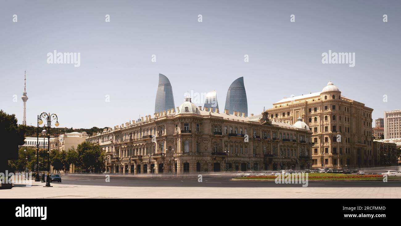 Baku, Azerbaijan - June 26, 2023: This striking photograph showcases ...
