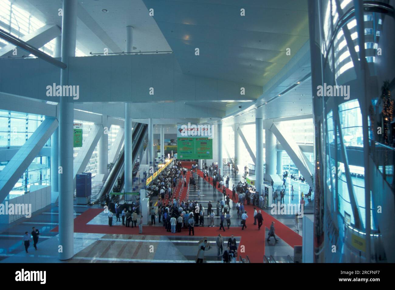 inside the new Convention and Exhibition Centre HKCEC in the city of ...