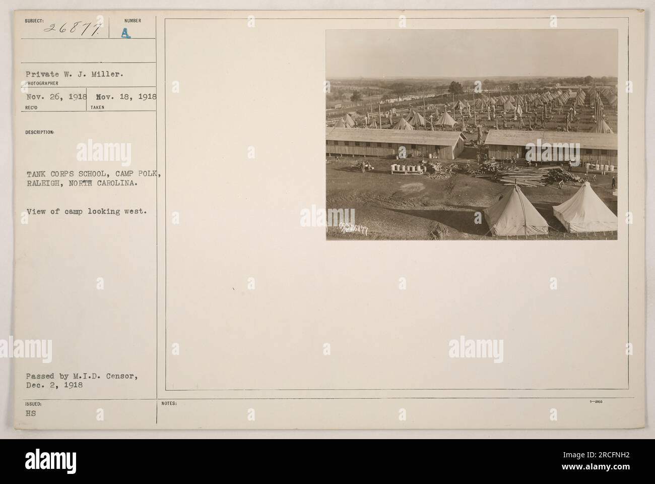 View of Camp Polk, located in Raleigh, North Carolina, taken on ...