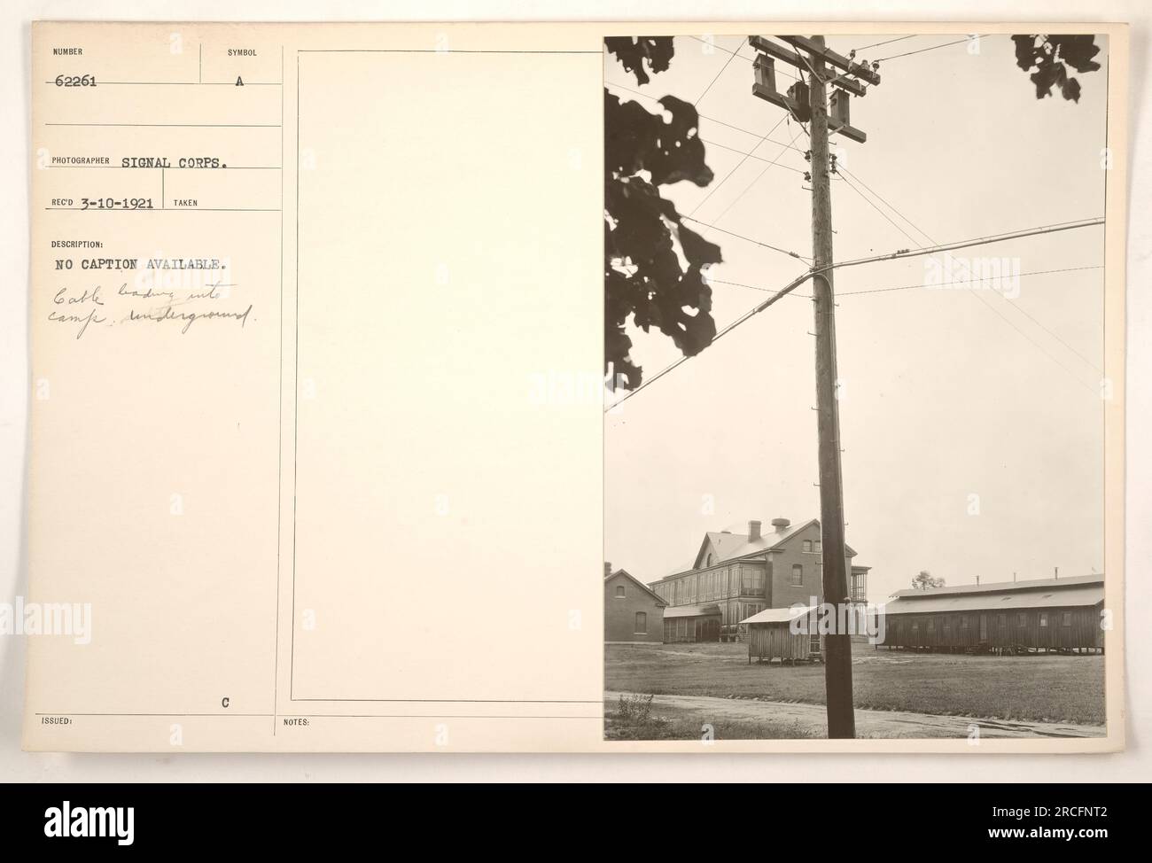 A cable leading into an underground camp. The photograph was taken by ...