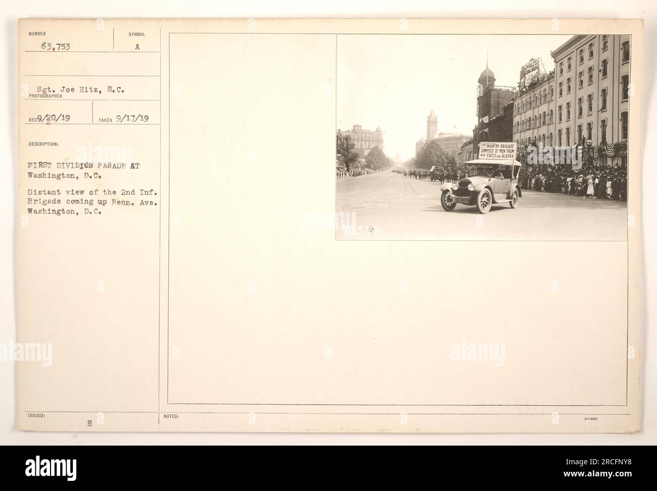 FIRST DIVISION PARADE: Distant view of the 2nd Infantry Brigade ...