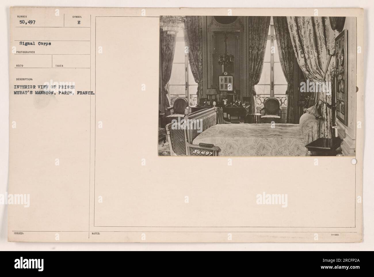 Interior view of Prince Murat's mansion in Paris, France. This ...