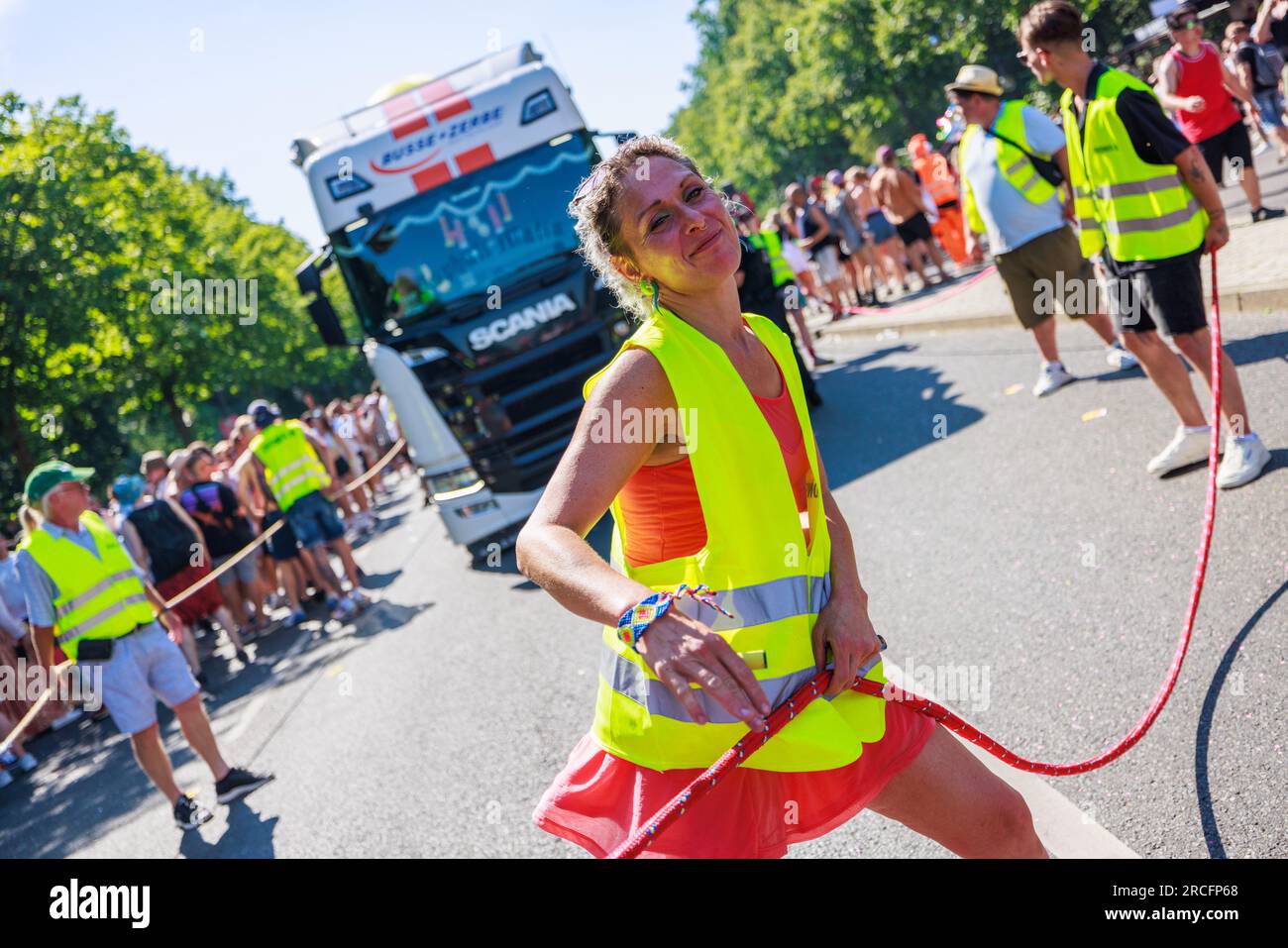 Berlin, Berlin/Germany - July 08.2023: Rave the Planet parade in Berlin ...
