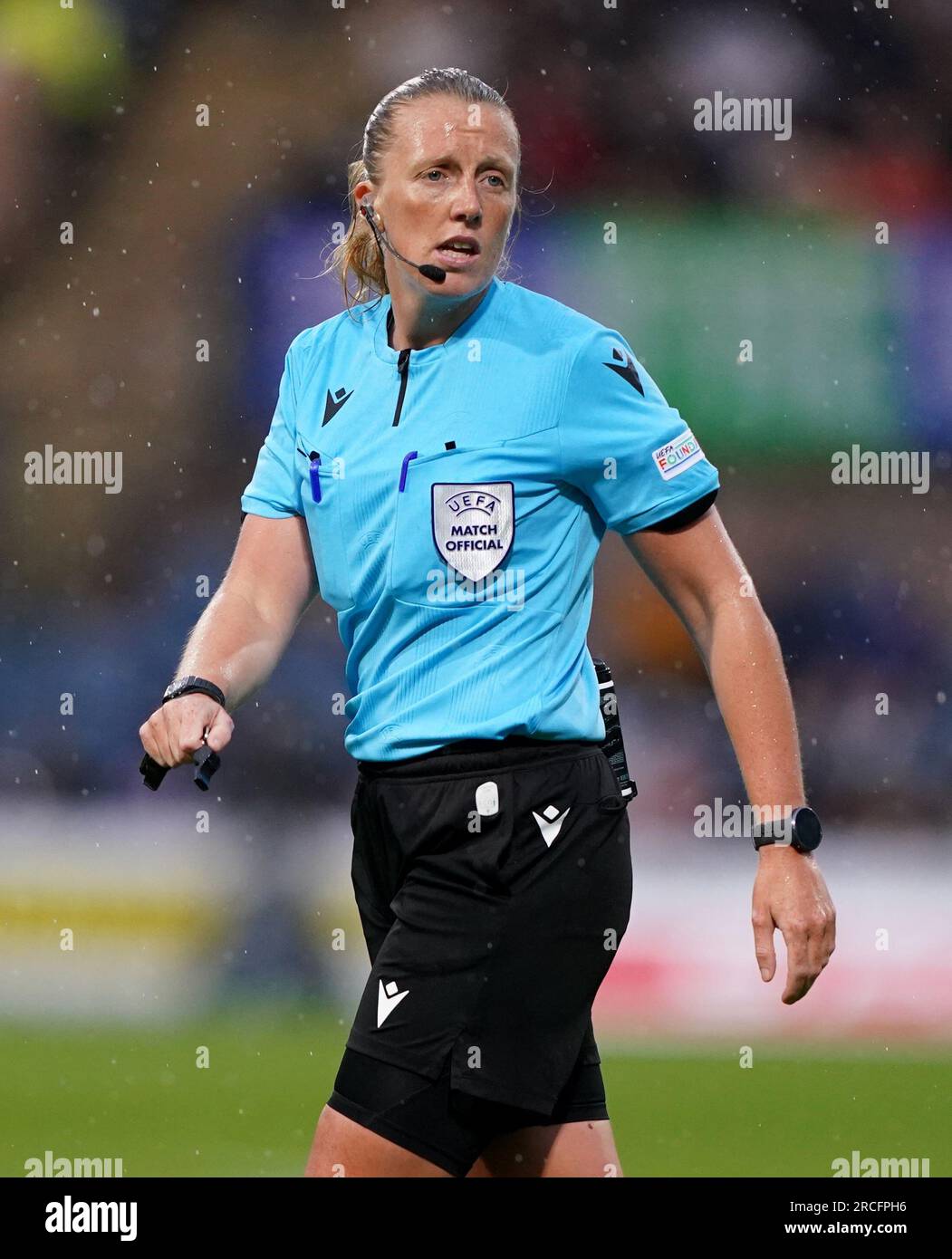 Referee Lisa Benn during the women's friendly match at Kilmac Stadium ...