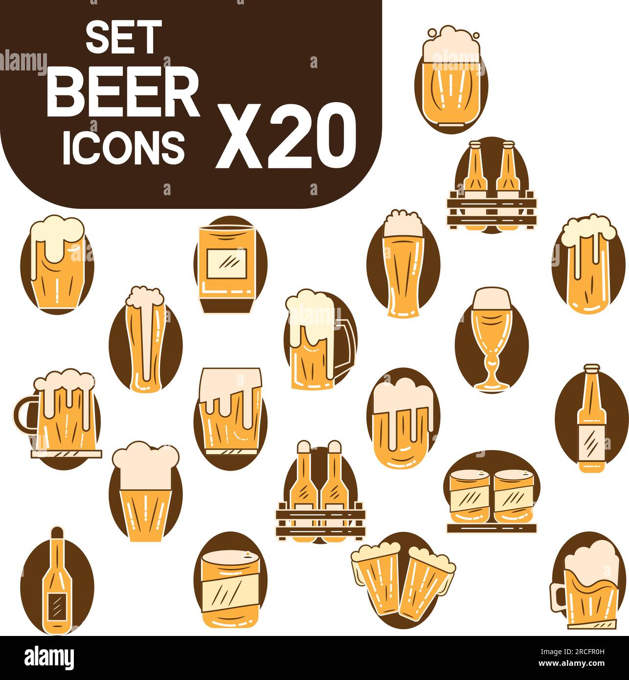 Set of colored beer icons Vector Stock Vector Image & Art - Alamy