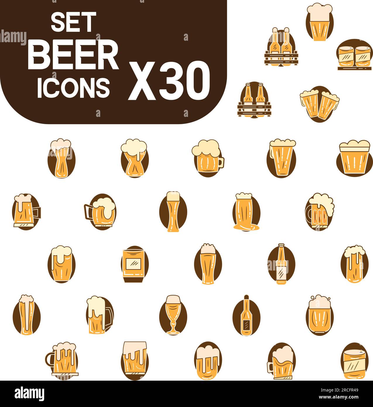 Set of colored beer icons Vector Stock Vector Image & Art - Alamy