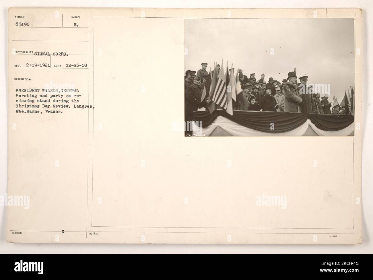 President Wilson, General Pershing, and their party can be seen on a ...
