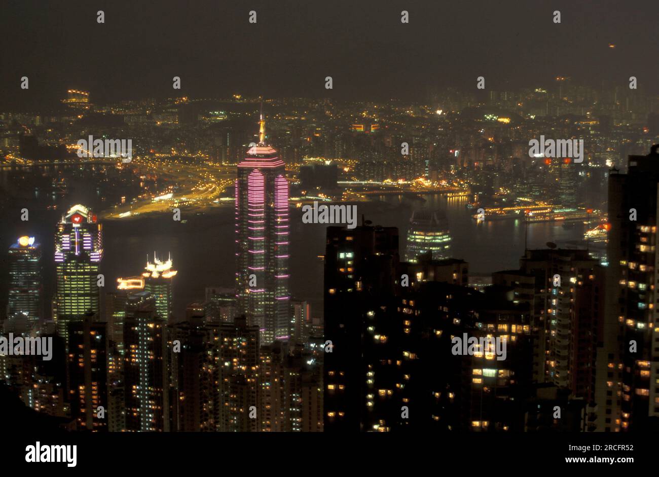 a view of the Victoria harbour and the Skyline of Central Hongkong from ...