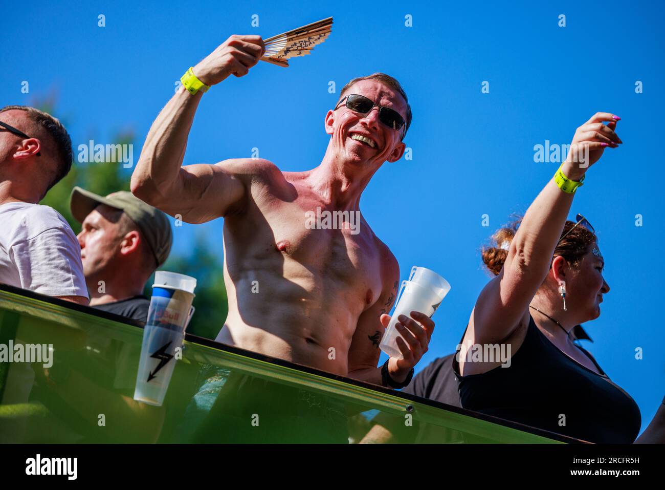 Berlin, Berlin/Germany - July 08.2023: Rave the Planet parade in Berlin ...