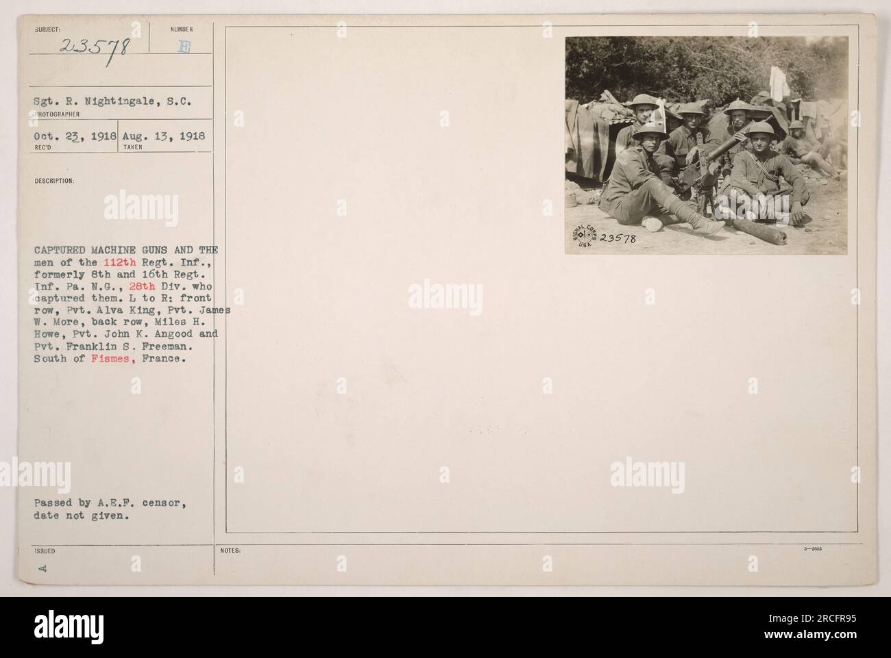 112th regiment infantry hi-res stock photography and images - Alamy