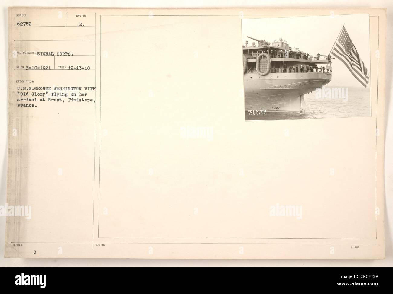 The U.S.S. George Washington arrives at Brest, Finistere, France during ...