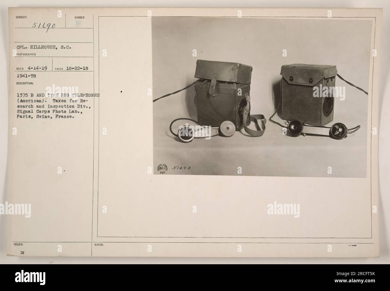 "A photograph of American soldier Corporal Hillhouse with an issued ...