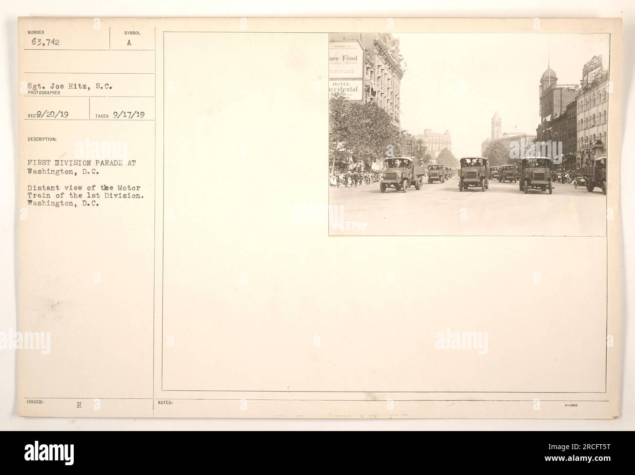 Caption: Distant view of the motor train of the 1st Division during a ...