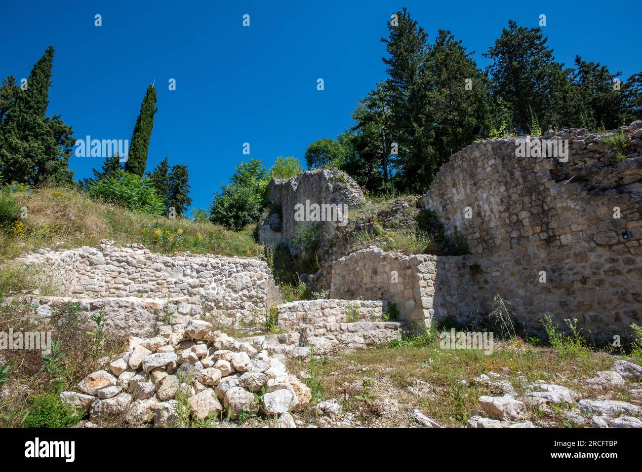ruins of the old fortress of sinj in croatia, fortress of sinj ...