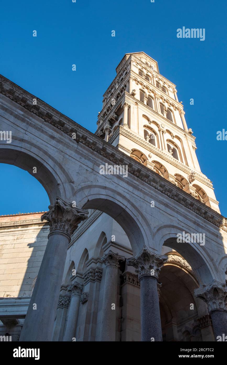 cathedral of saint domnius and diocletians palace ruins in grad split ...