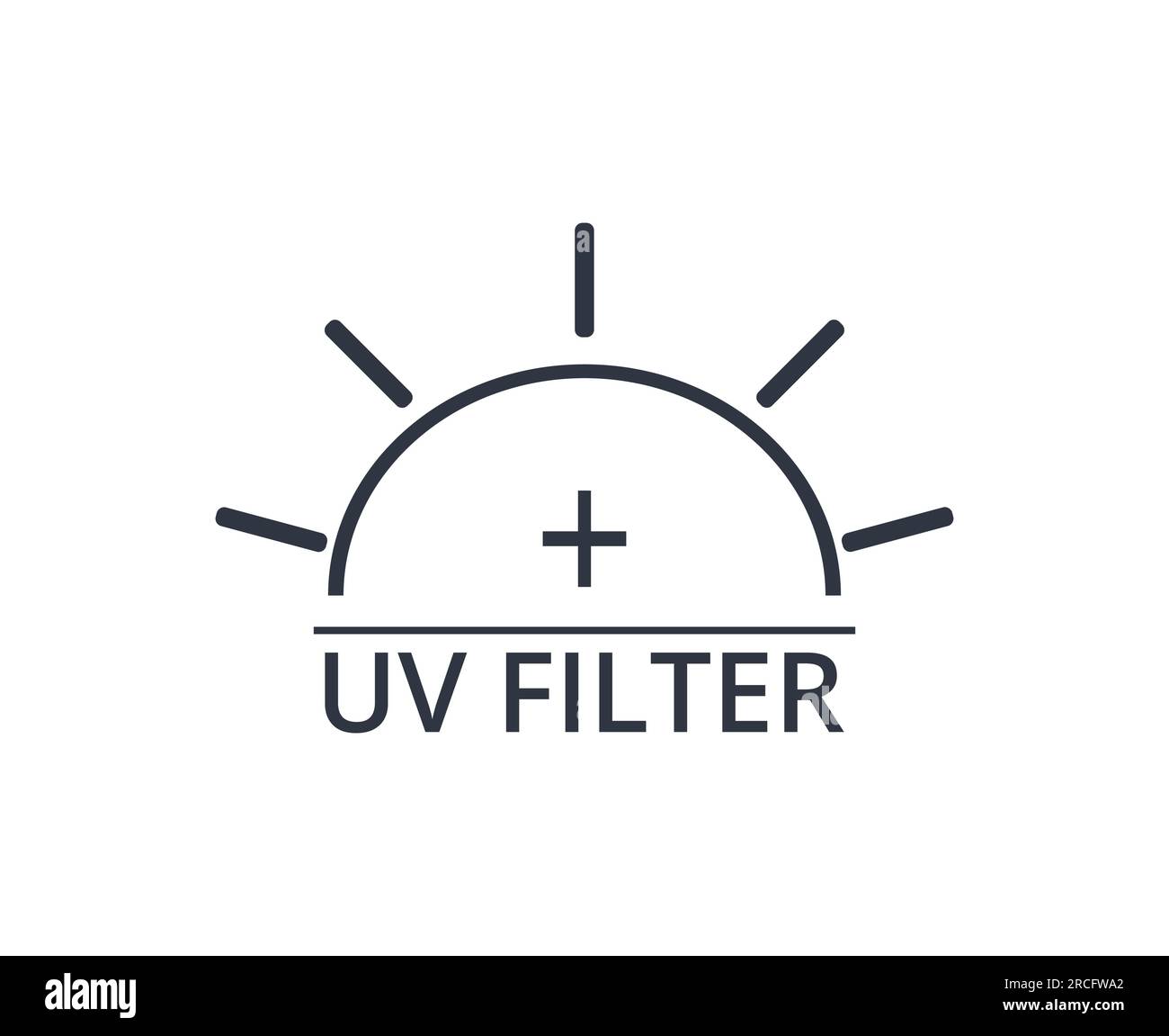 UV Blocking Filter Symbol. Concept of prevention and weather conditions ...
