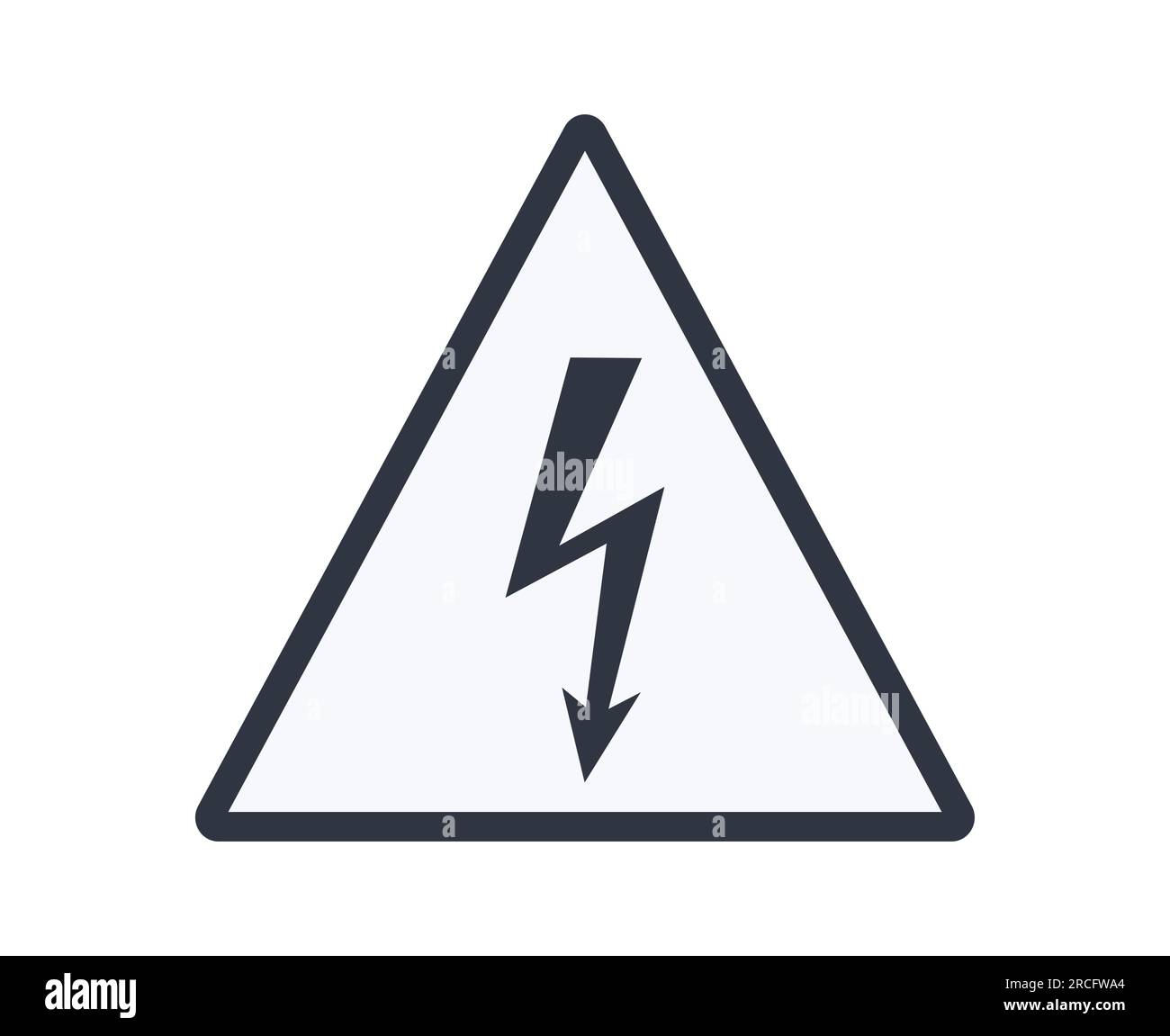 Isolated Warning Electricity Sign. Concept of prevention Stock Vector ...