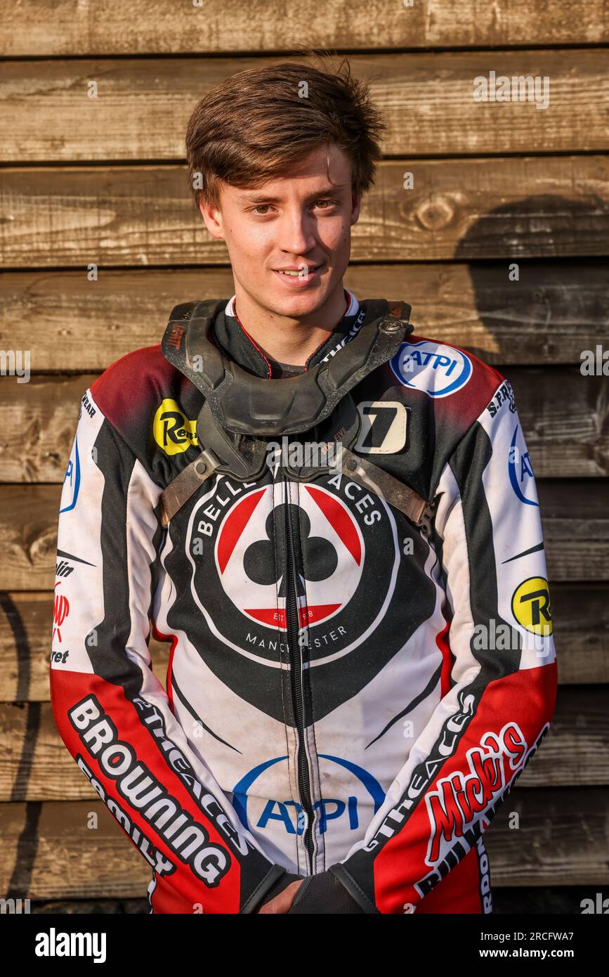 Connor Bailey - Belle Vue Aces speedway rider. Portrait Stock Photo - Alamy