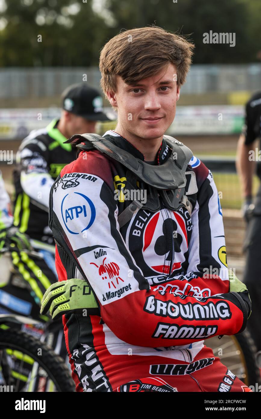 Connor Bailey - Belle Vue Aces speedway rider. Portrait Stock Photo - Alamy