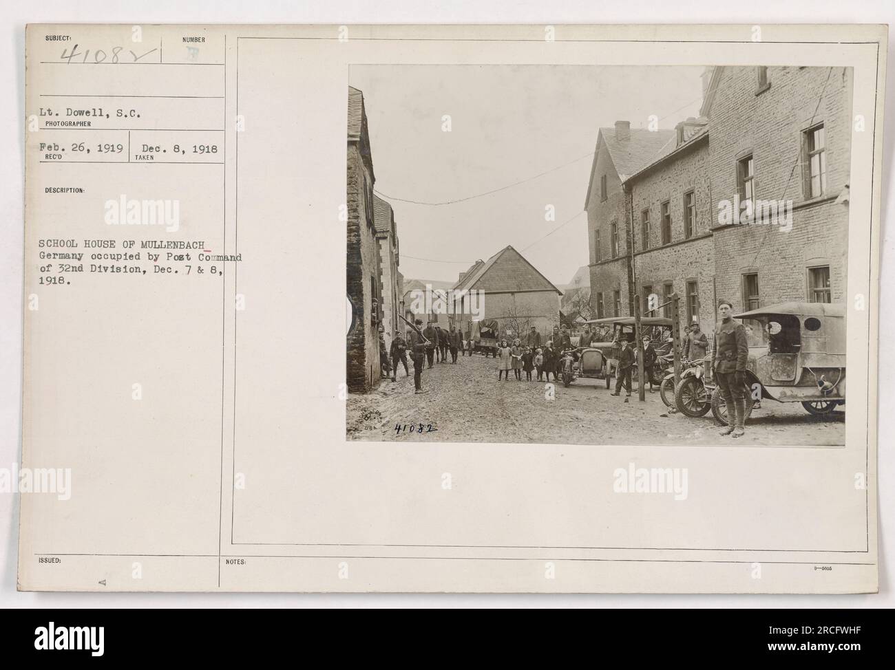 Soldiers from the 32nd Division occupy the schoolhouse of Mullenbach in ...