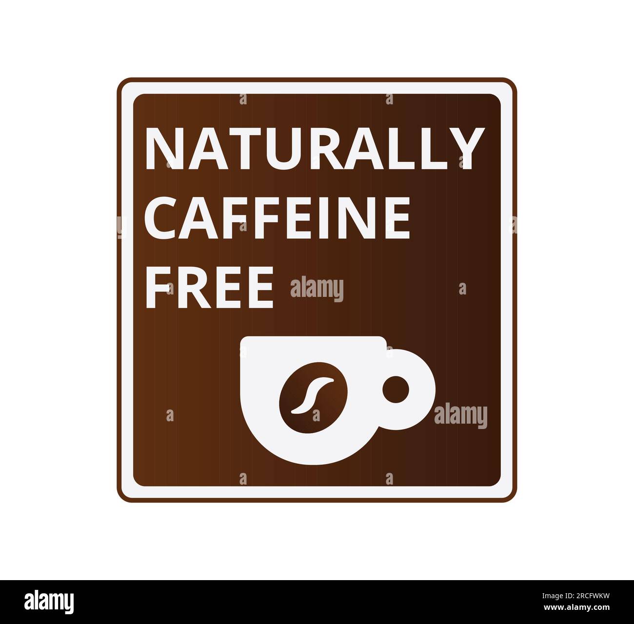 Isolated Naturally Caffeine Free Symbol. Vector Illustration Stock ...