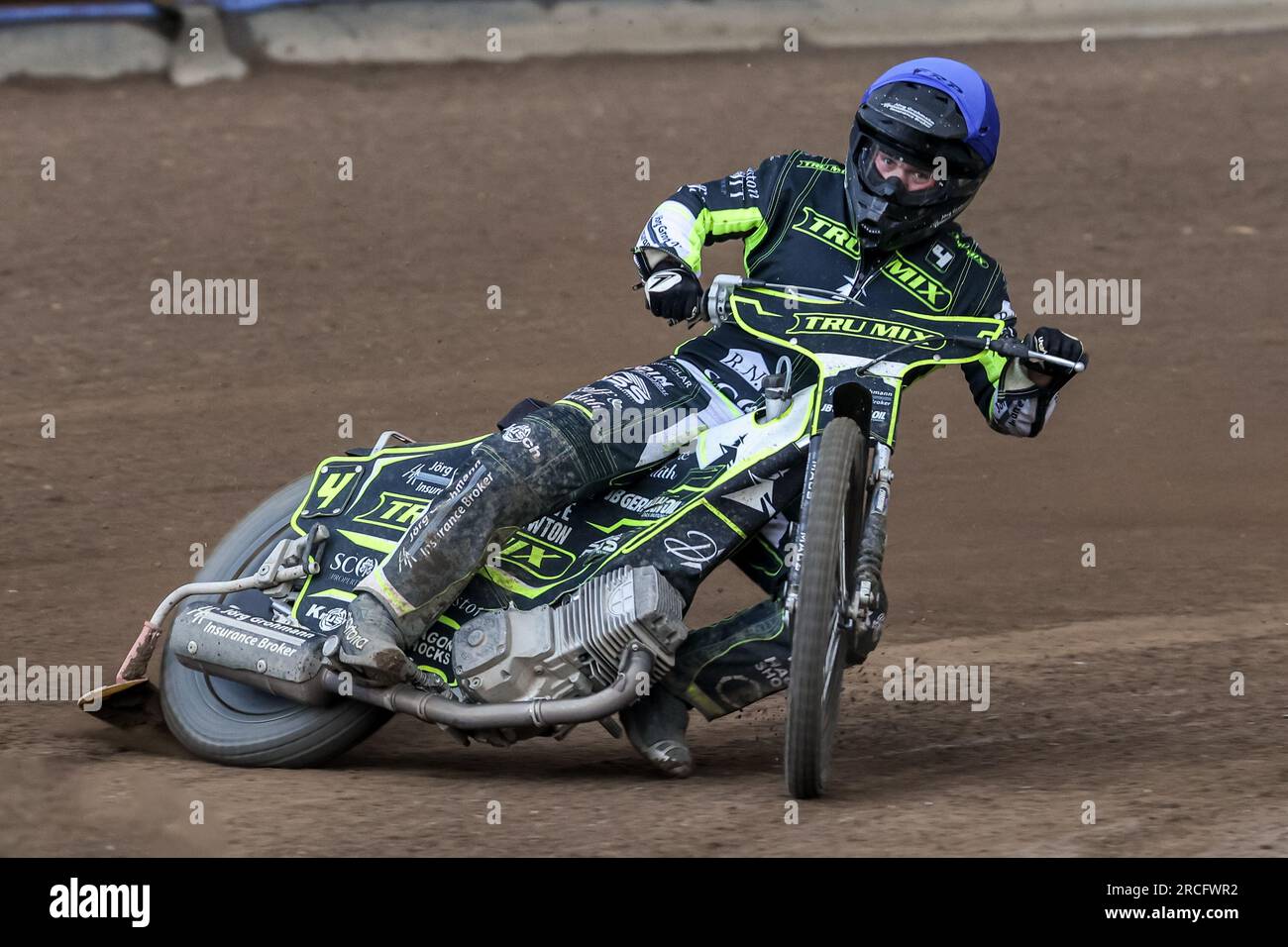 Erik Riss - Ipswich Witches speedway rider. Action portrait Stock Photo ...