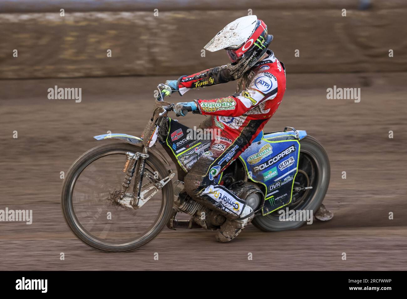 Jaimon Lidsey - Belle Vue Aces speedway rider. Action portrait Stock ...