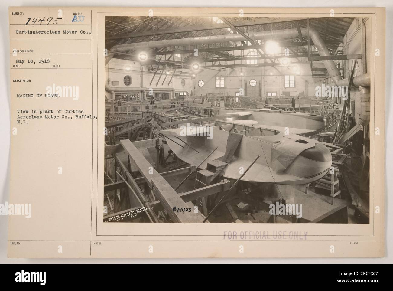 A view inside the plant of the Curtiss Aeroplane Motor Co., Buffalo, N ...