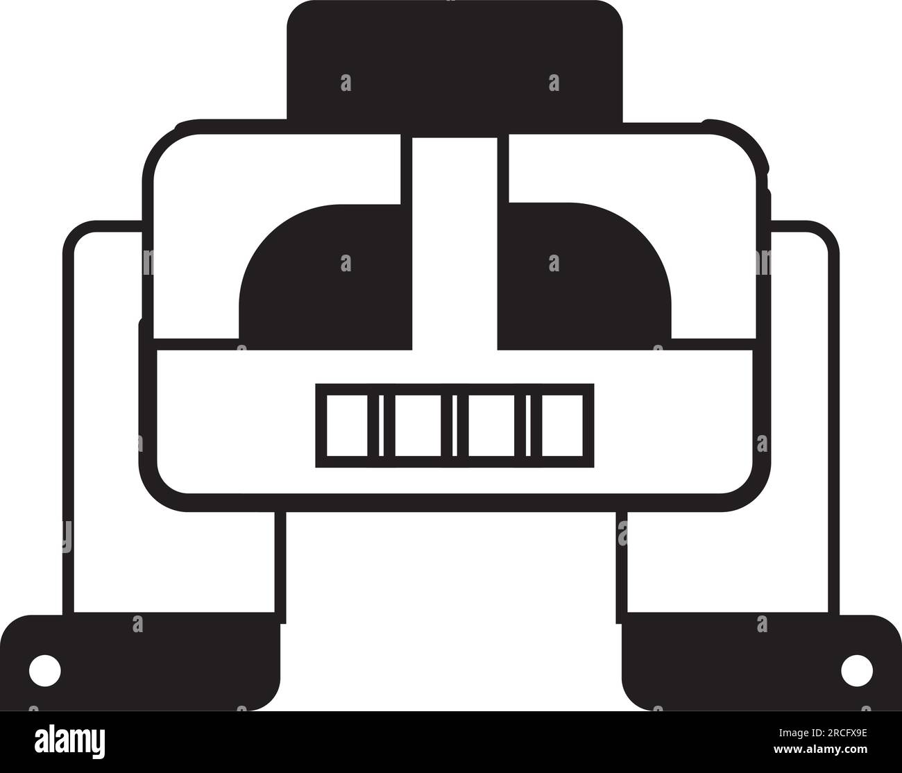 Isolated monochrome robot toy character icon Vector Stock Vector Image ...