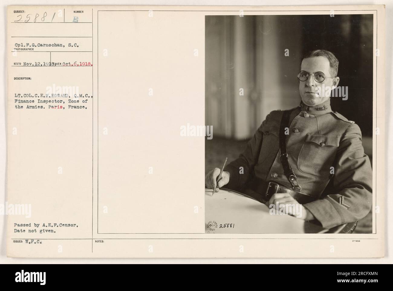 Cpl. P.G. Carnochan, S.C. is captured in a photograph taken by LT. COL ...