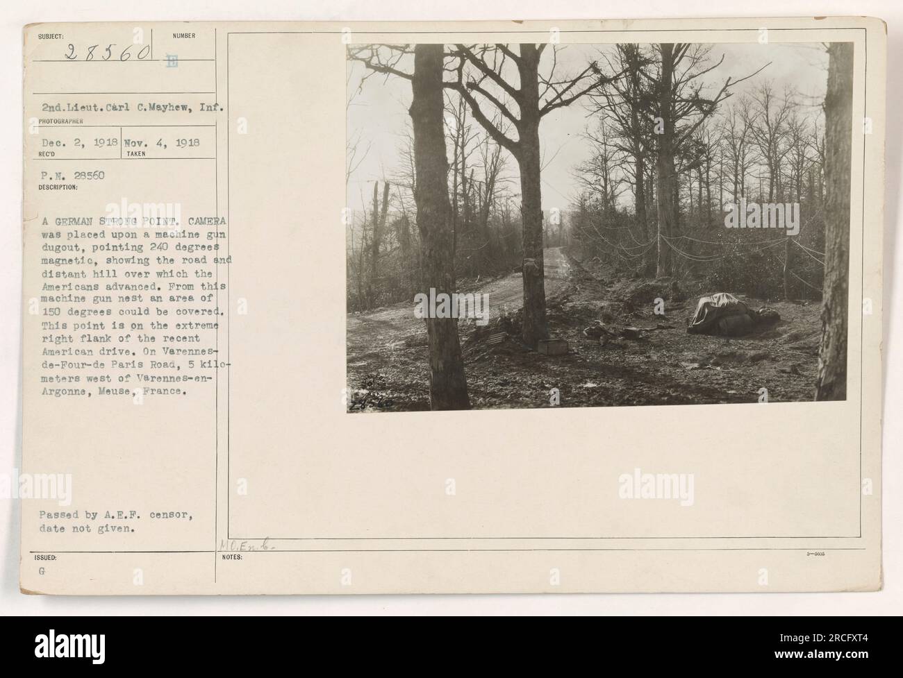 Image captured on November 4, 1918, during World War I. The photo shows ...