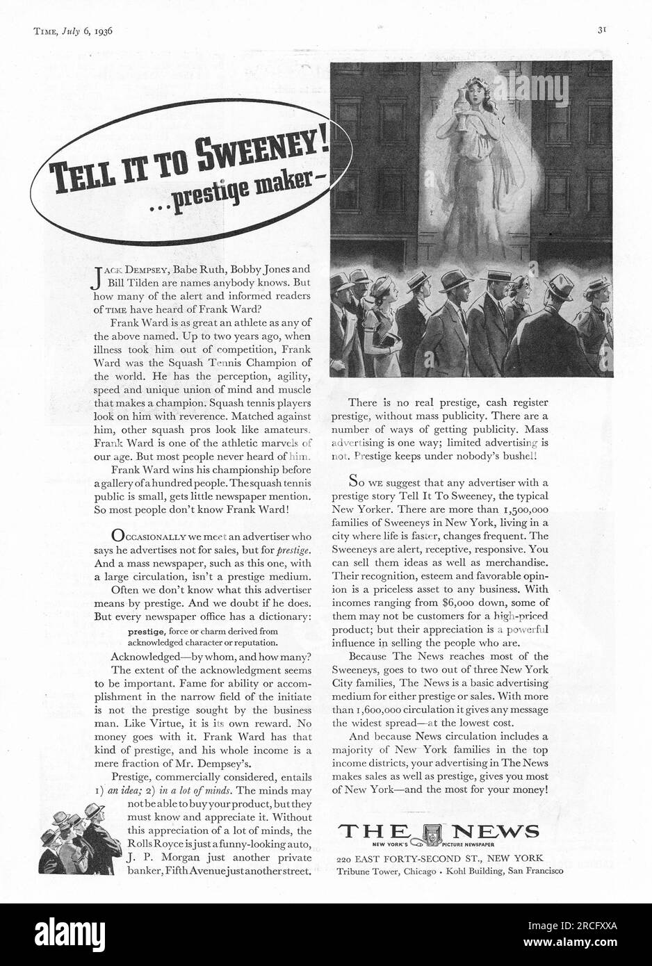 Vintage Time Magazine 6 July 1936 Issue Advert, USA Stock Photo - Alamy
