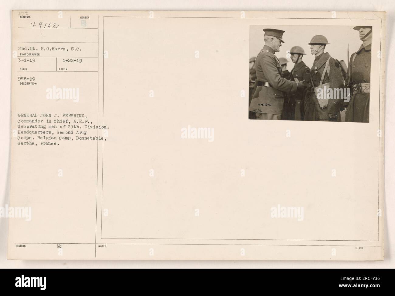 Caption: General John J. Pershing, Commander in Chief, A.E.F ...