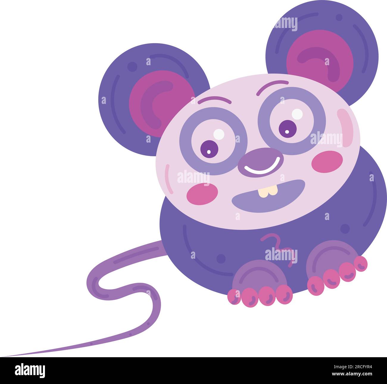 Isolated colored cute mouse animal character Vector Stock Vector Image ...
