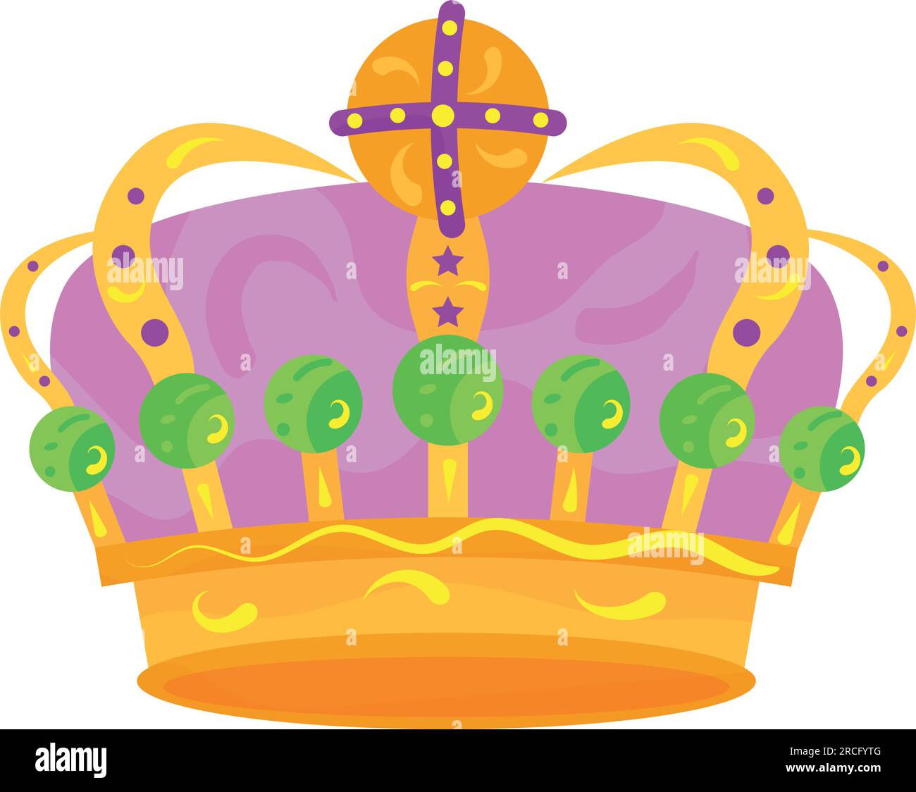 Isolated cute queen or king crown icon Vector Stock Vector Image & Art ...