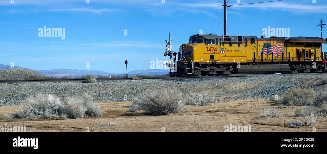 Train near Death Valley, California, USA Stock Photo - Alamy